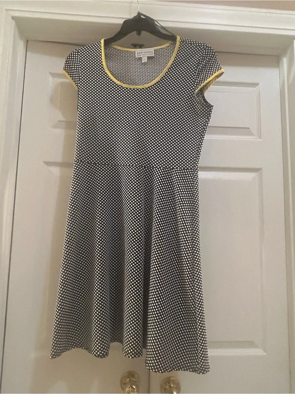 karin stevens | Dresses | Karin Stevens Black And White Polka Dot ...